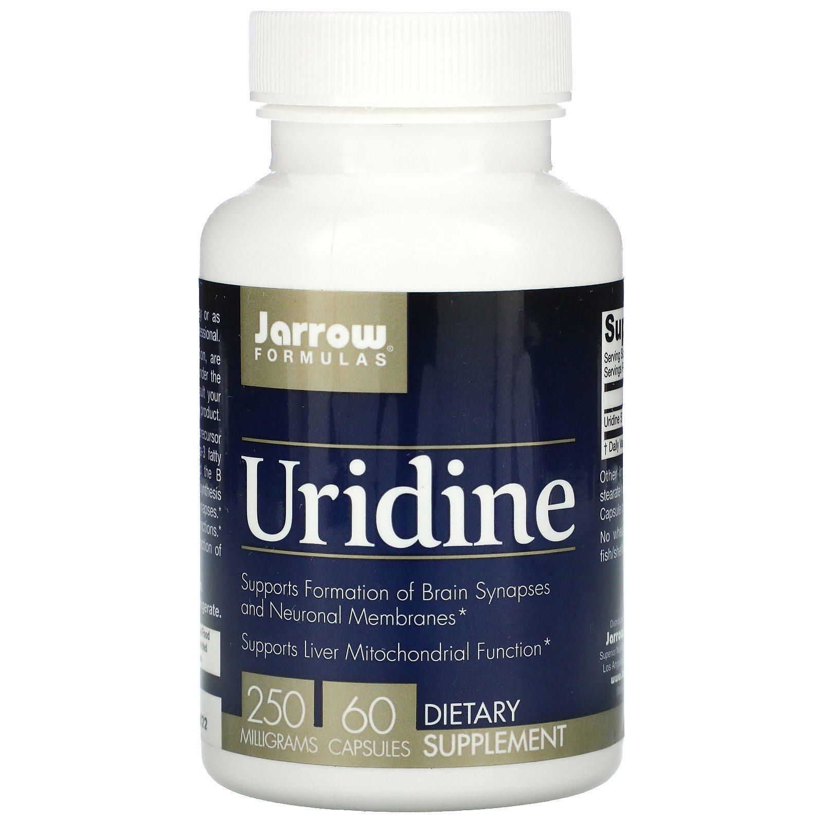 Jarrow Formulas, Uridina, 250 mg, 60 cápsulas | Allnatural