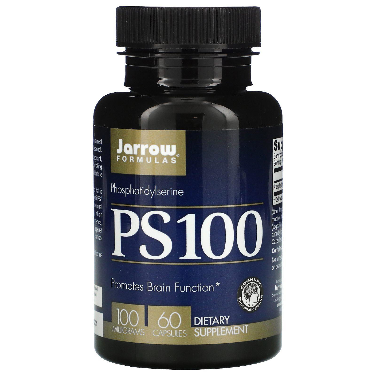 Jarrow Formulas, PS 100, Fosfatidilserina, 100 mg, 60 cápsulas | Allnatural