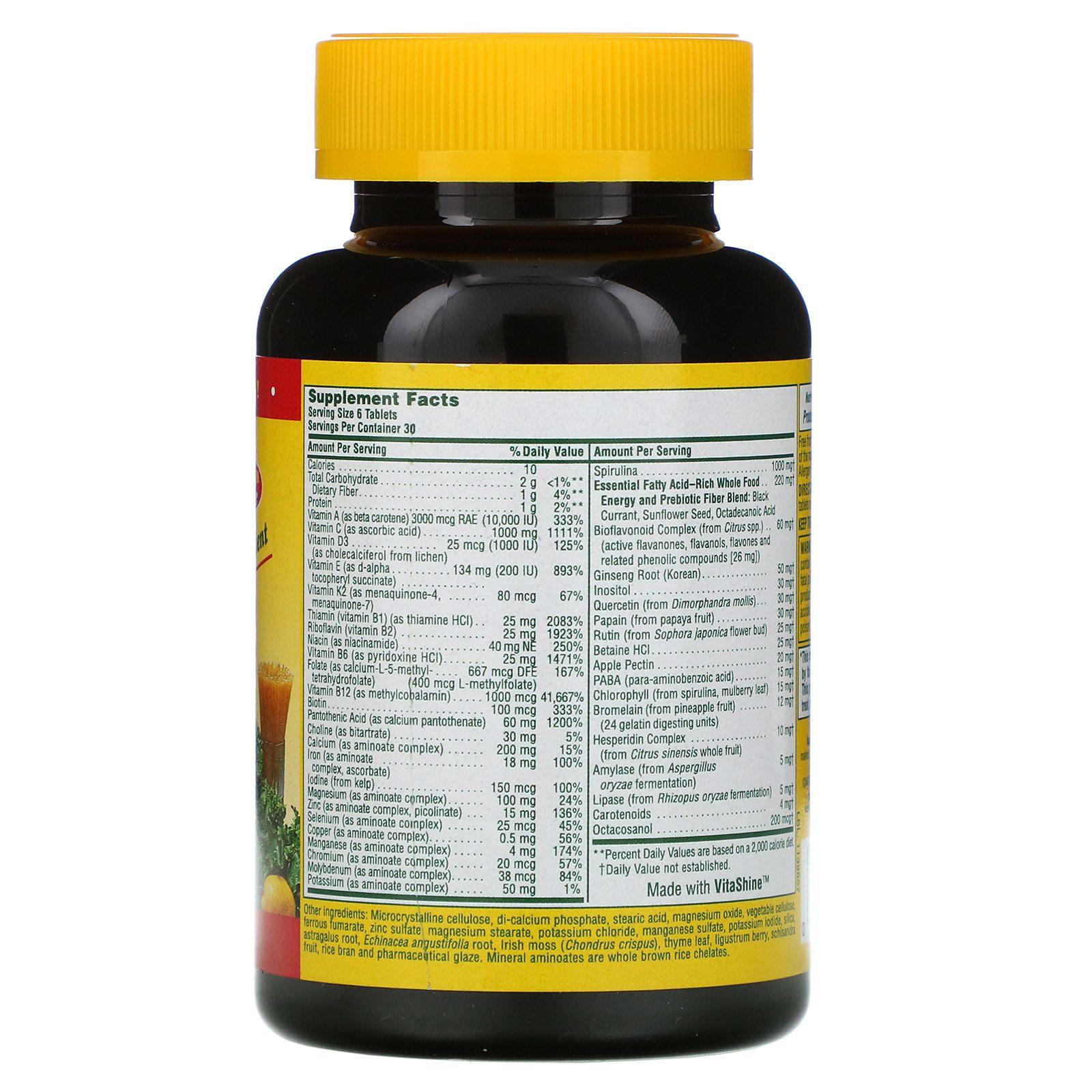 Nature's Plus, Source of Life, Suplemento de multivitaminas y minerales ...