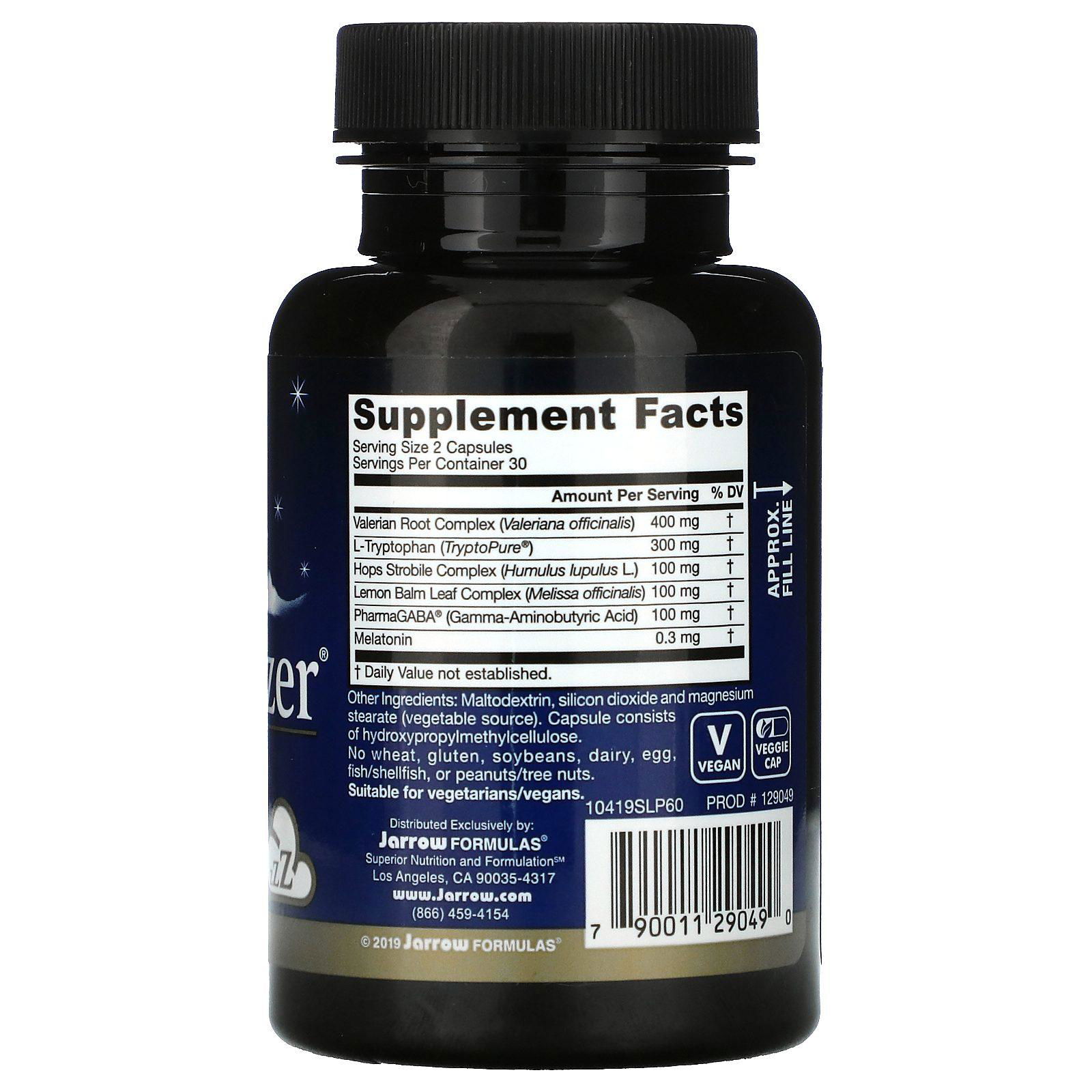 Jarrow Formulas, Sleep Optimizer, 60 cápsulas vegetales – Tienda Allnatural MX