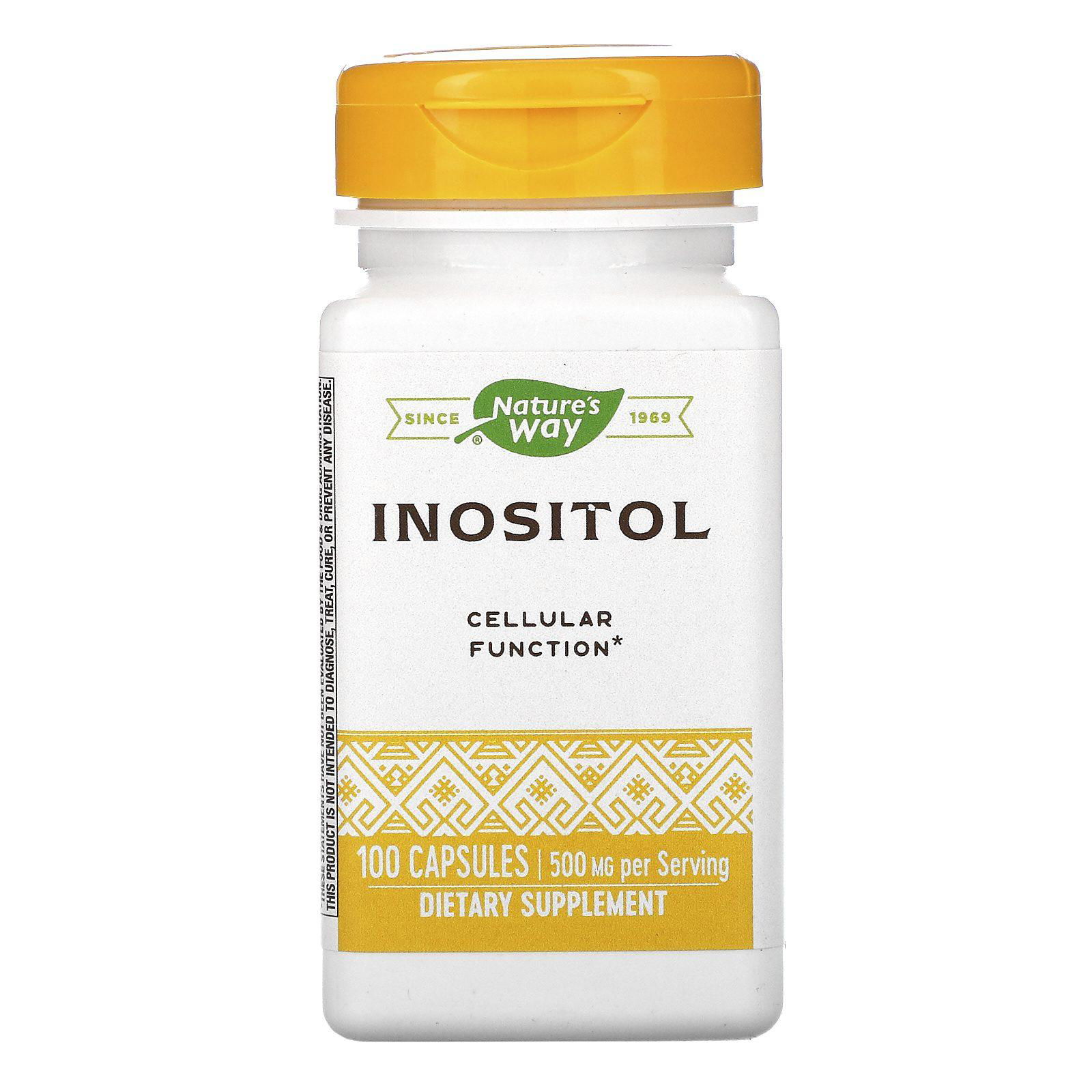 Nature's Way, Inositol, una dosis diaria, 500 mg, 100 cápsulas | Allnatural