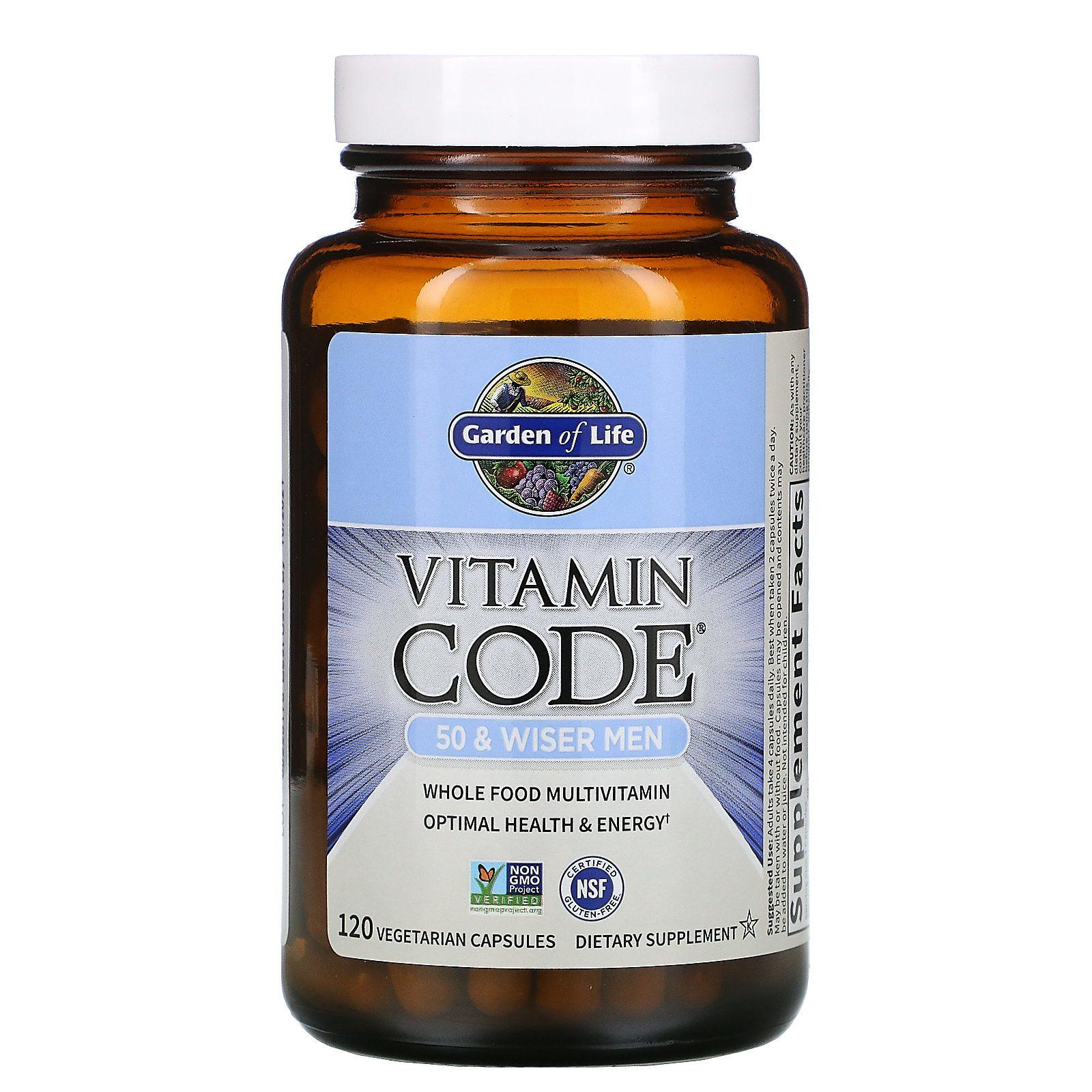 Garden of Life, Vitamin Code, Para hombres de 50 años en adelante ...