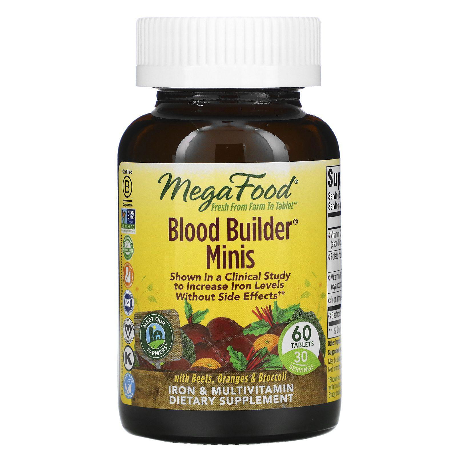 MegaFood, Minicomprimidos Blood Builder, 60 comprimidos | Allnatural