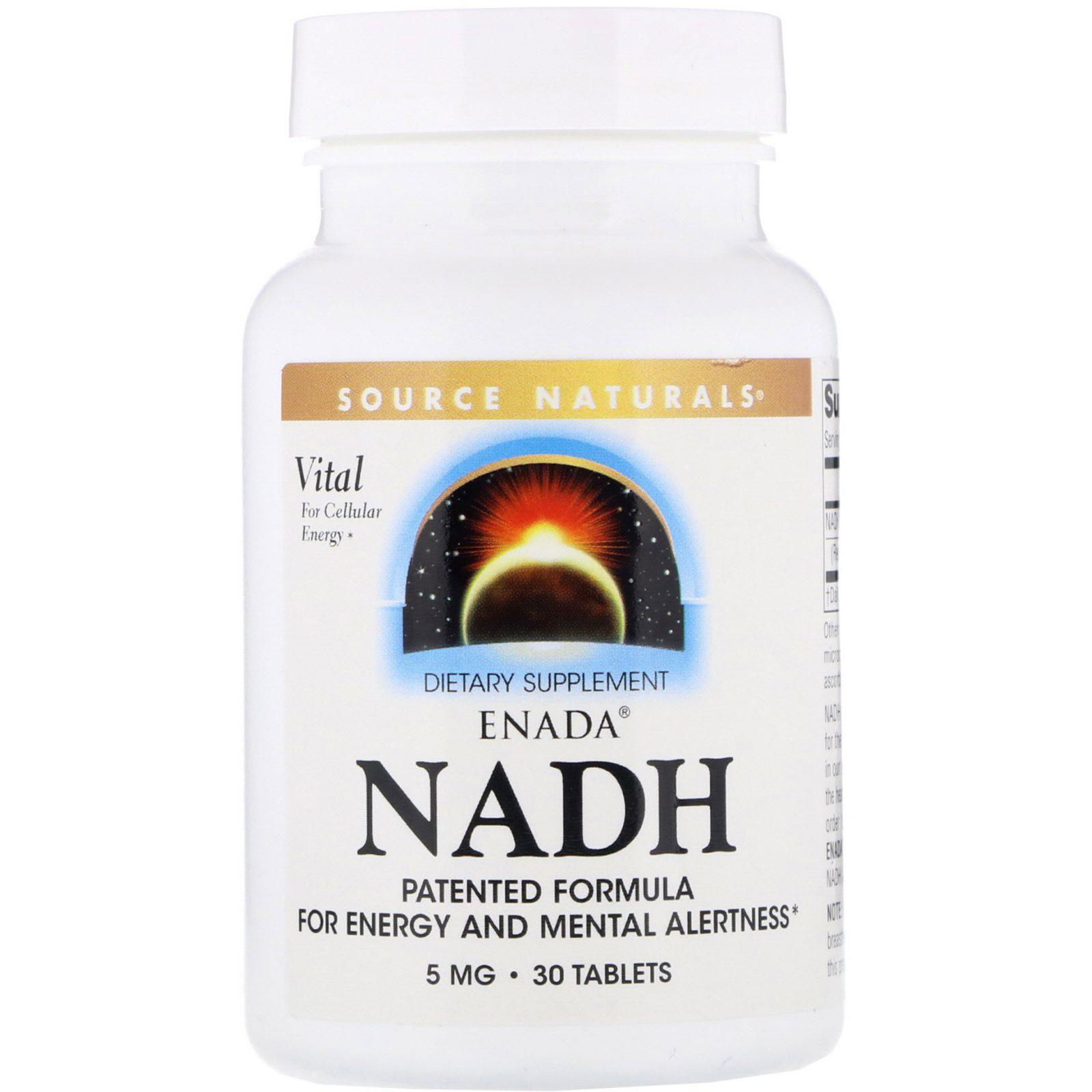 Source Naturals, ENADA NADH, 5 mg, 30 Tabletas | Allnatural
