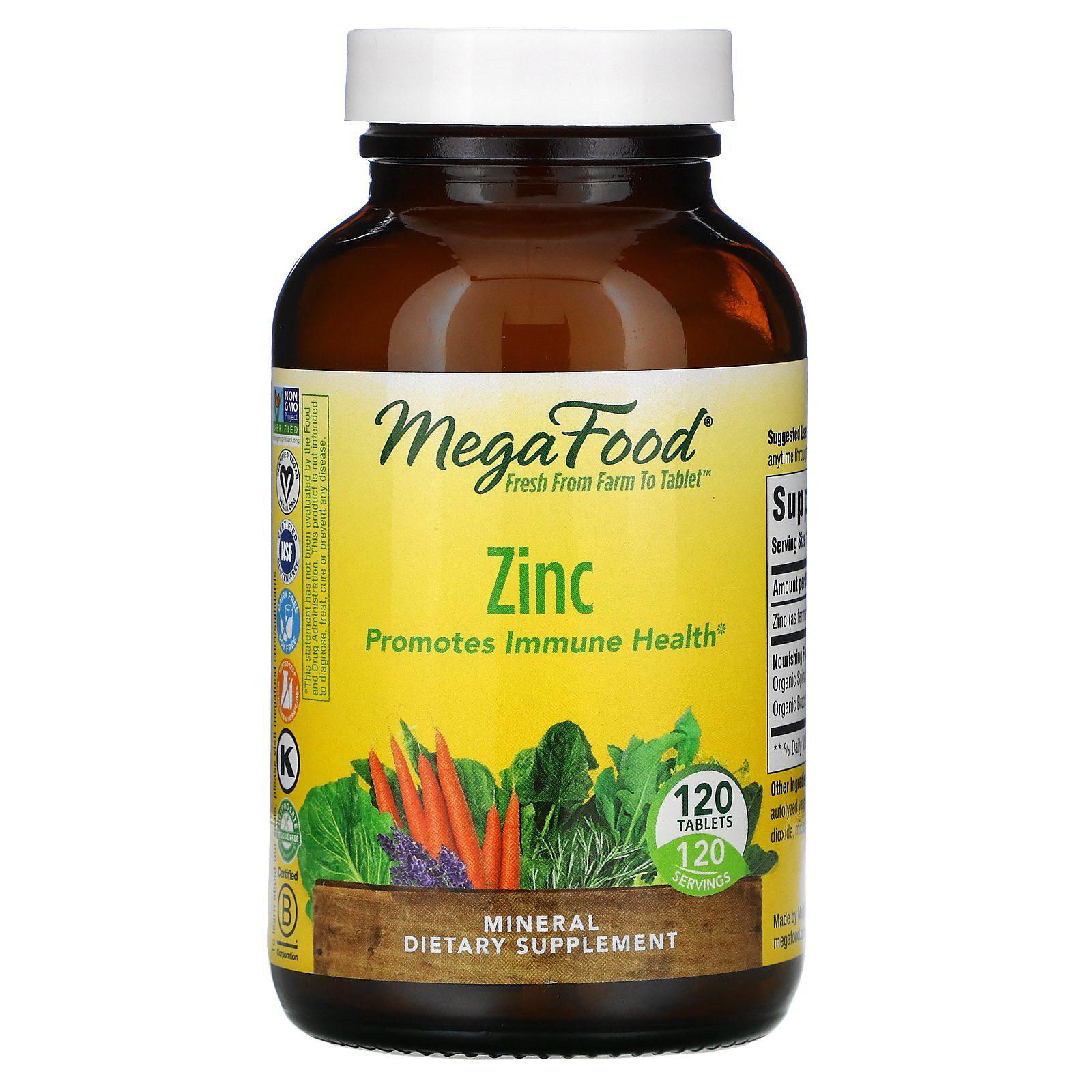 MegaFood, Zinc, 120 Tablets | Allnatural