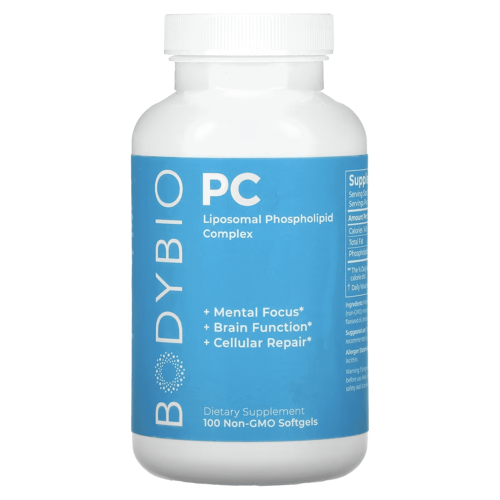 BodyBio, PC, Liposomal Phospholipid Complex, 100 Softgels | Allnatural